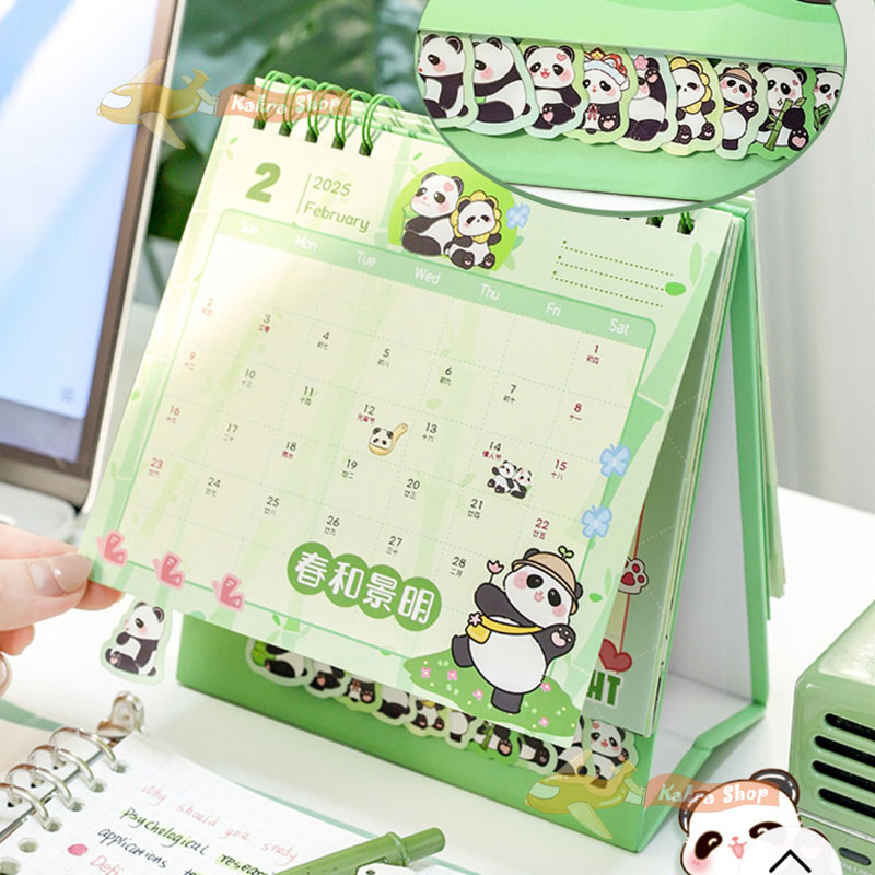 2024-2025 Capybara Desk Calendar Cute Panda Large Monthly Calendar ...
