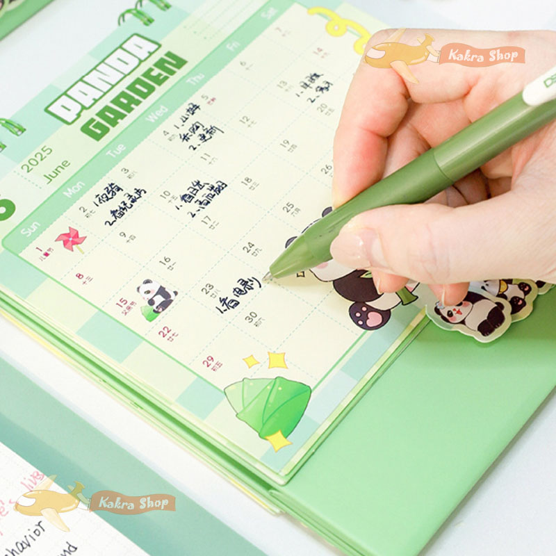 2024-2025 Capybara Desk Calendar Cute Panda Large Monthly Calendar ...