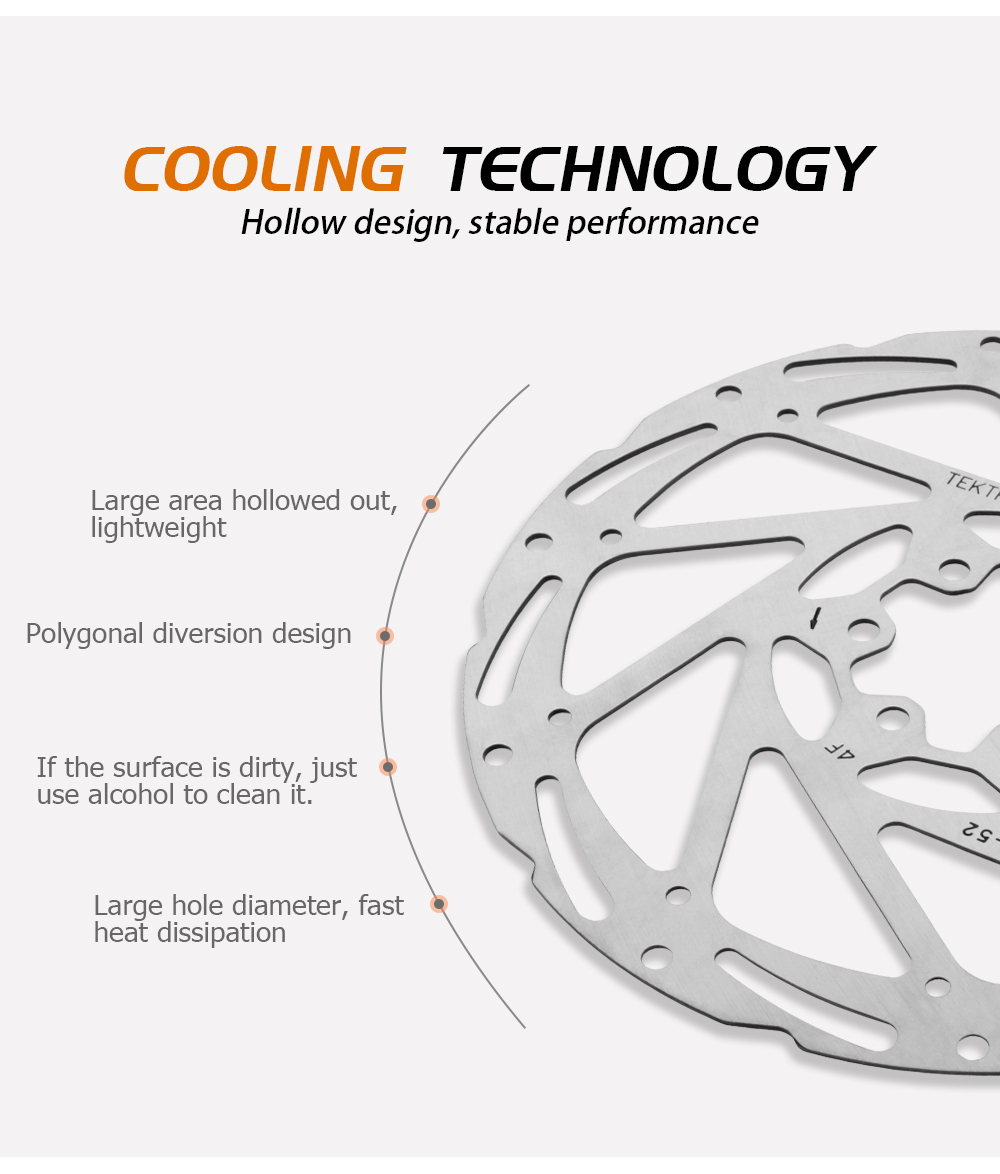 TEKTRO Bicycle Disc Brake Rotor 140/160/180/203mm Stainless Steel ...