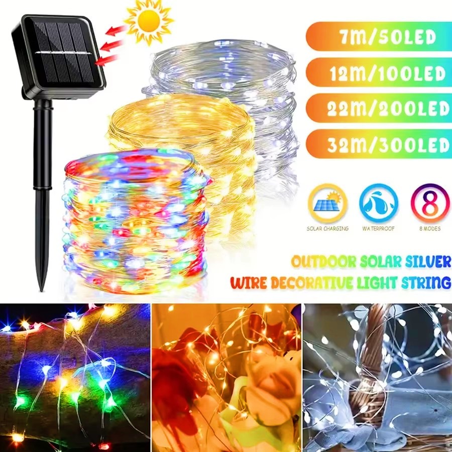 raya 2025 103m/52m/32m/22m/12m/7m Lampu Raya Solar Outdoor Waterproof ...