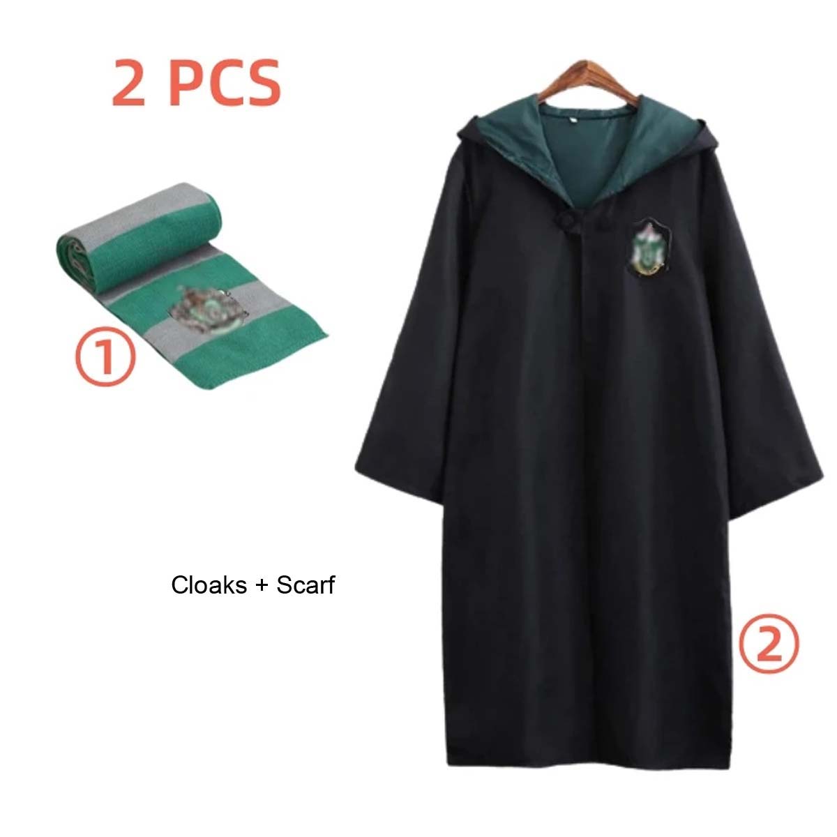 Men's and women's school uniform cape set umbledore Malfoy Voldemort ...