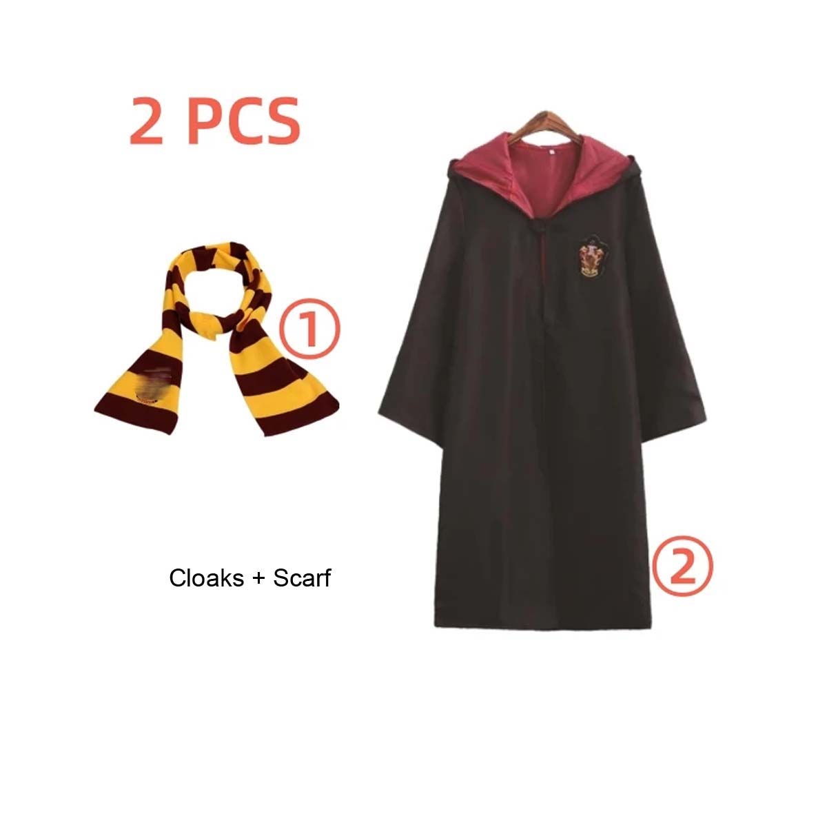 Men's and women's school uniform cape set umbledore Malfoy Voldemort ...
