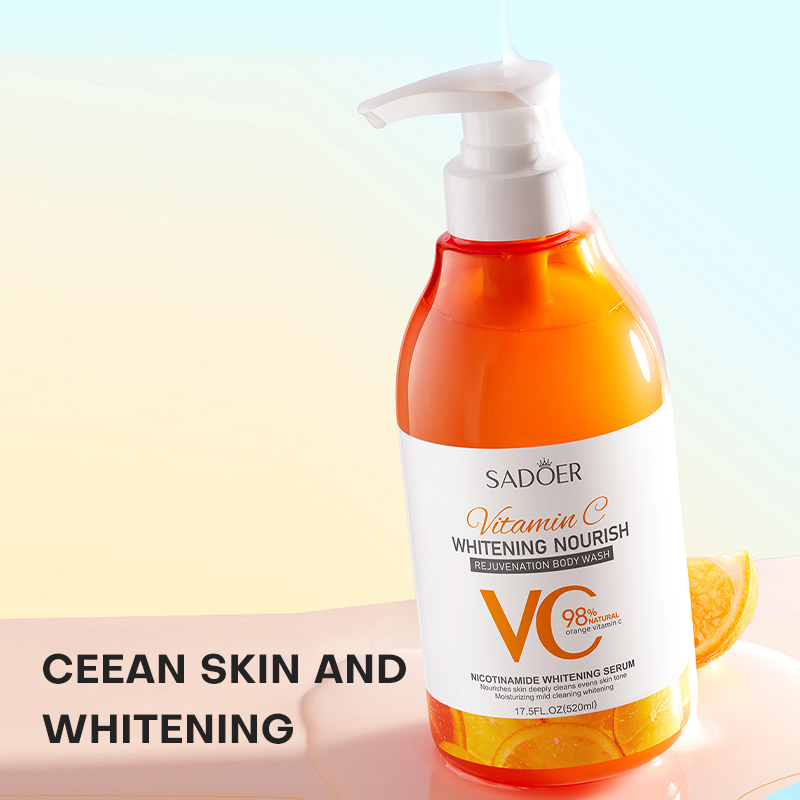 美白沐浴露 VC Whitening body wash Permanent whitening pemutih badan Exfoliating Whole Body Whitening ...