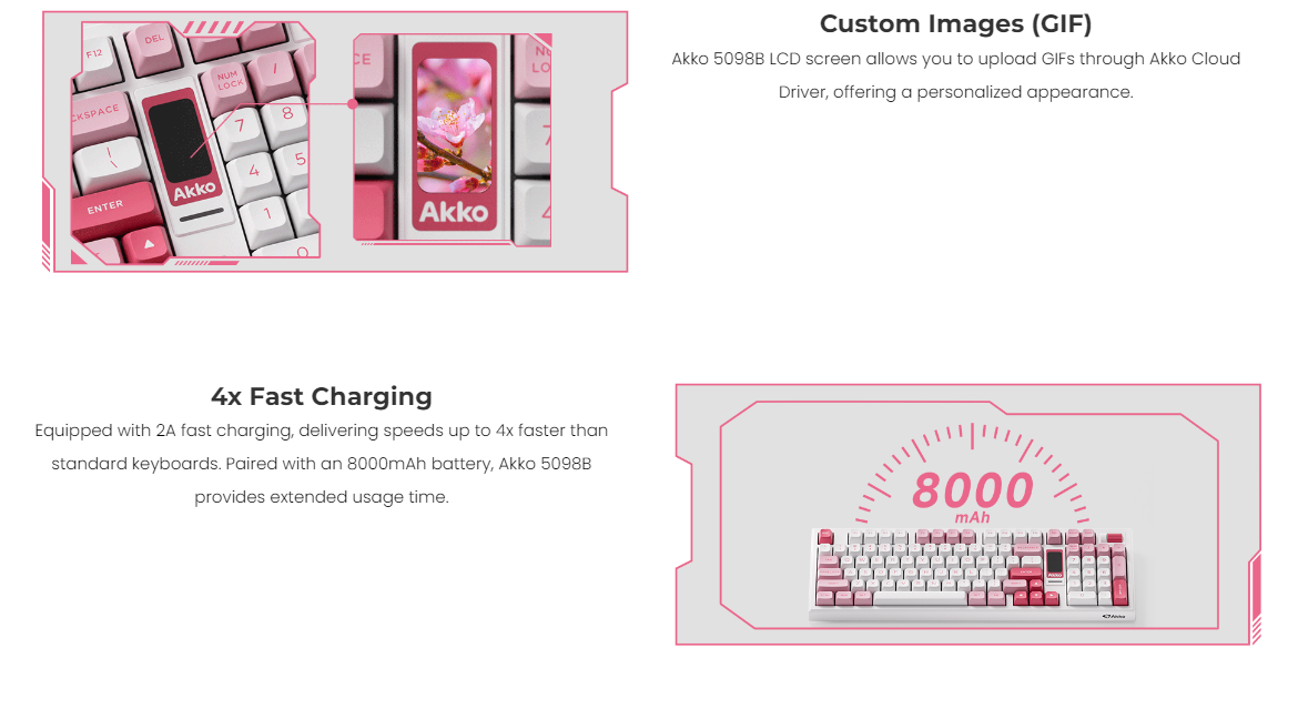 Akko Prunus Lannesiana 5098B Plus Wireless Mechanical Keyboard, First ...