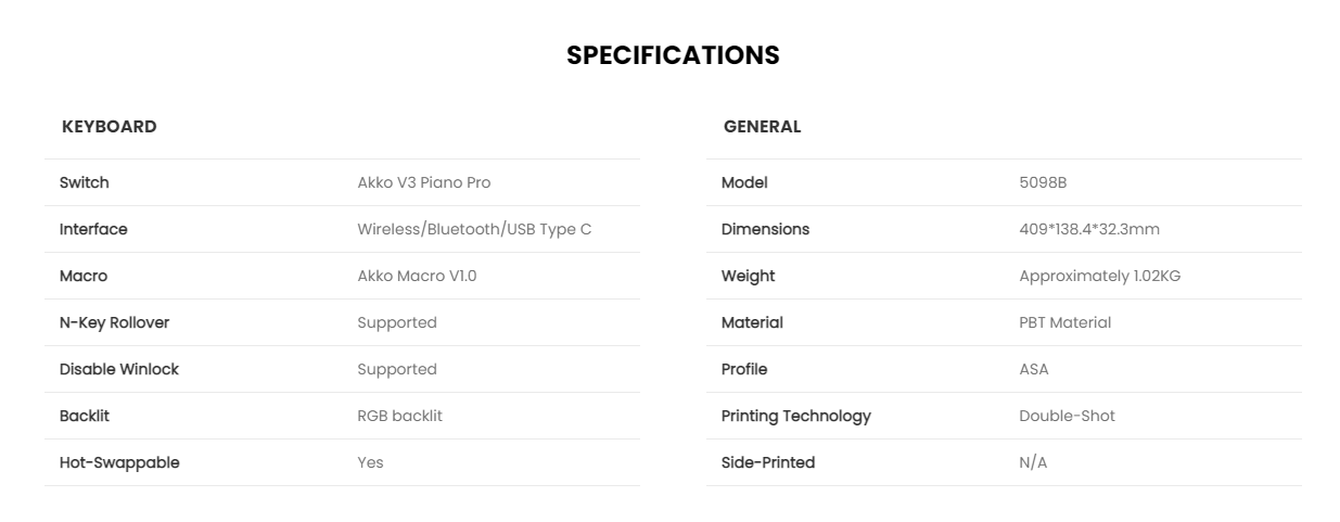 Akko Prunus Lannesiana 5098B Wireless Mechanical Keyboard, First with ...