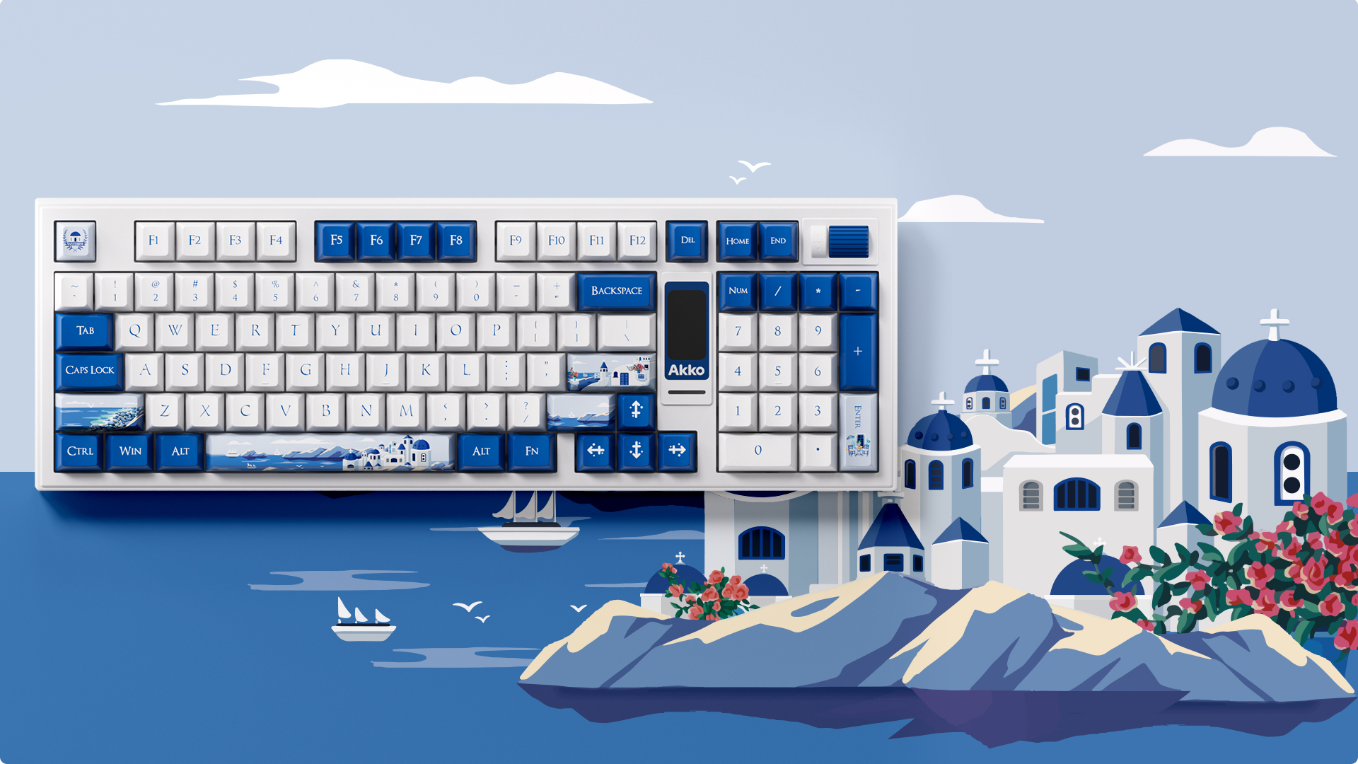 Akko Santorini 5098B Wireless Mechanical Keyboard, First with LCD ...