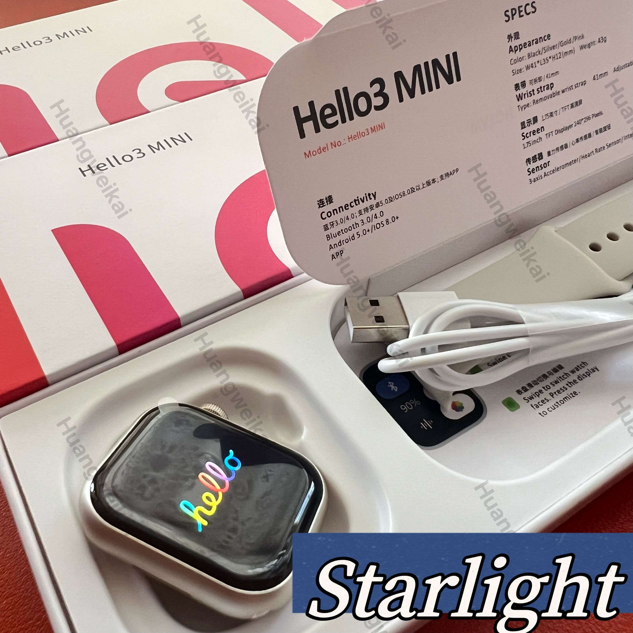 2025 HELLO WATCH 3 MINI smart watch 1GB ROM Watch 9 Local Music Album Sync Men NFC Smartwatch ...