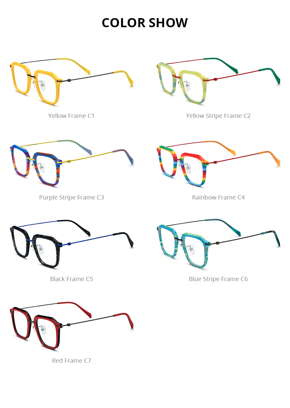 FONEX Acetate Titanium Glasses Frame Men 2024 New Square Eyeglasses ...