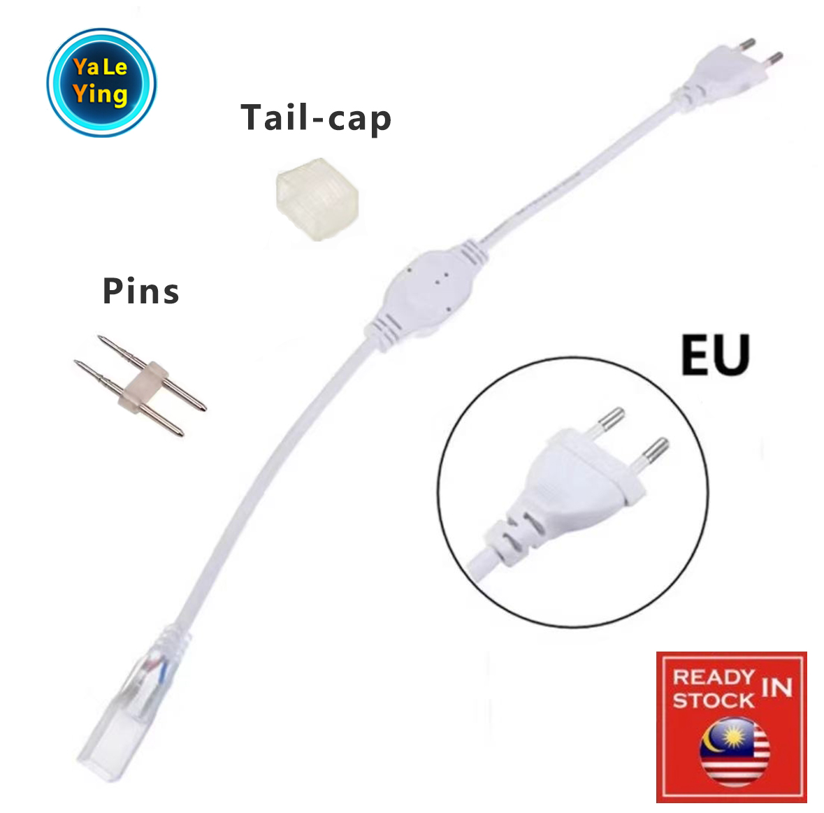 EU PLUG for Neon Strip Light 220V 8×16mm Switching plug Adjustable ...