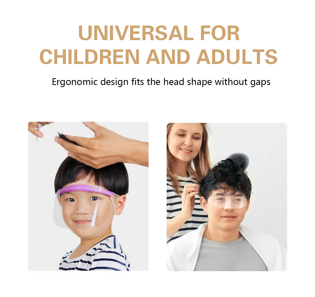 Face Mask Hair Cutting Shatter-Proof Heat-Proof Hair Salon Forehead ...