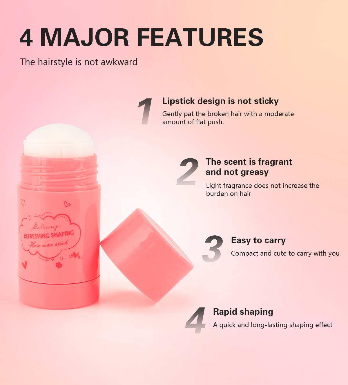 Spot#Long-lasting Hair Wax Stick | Refreshing & Moisturizing Styling ...