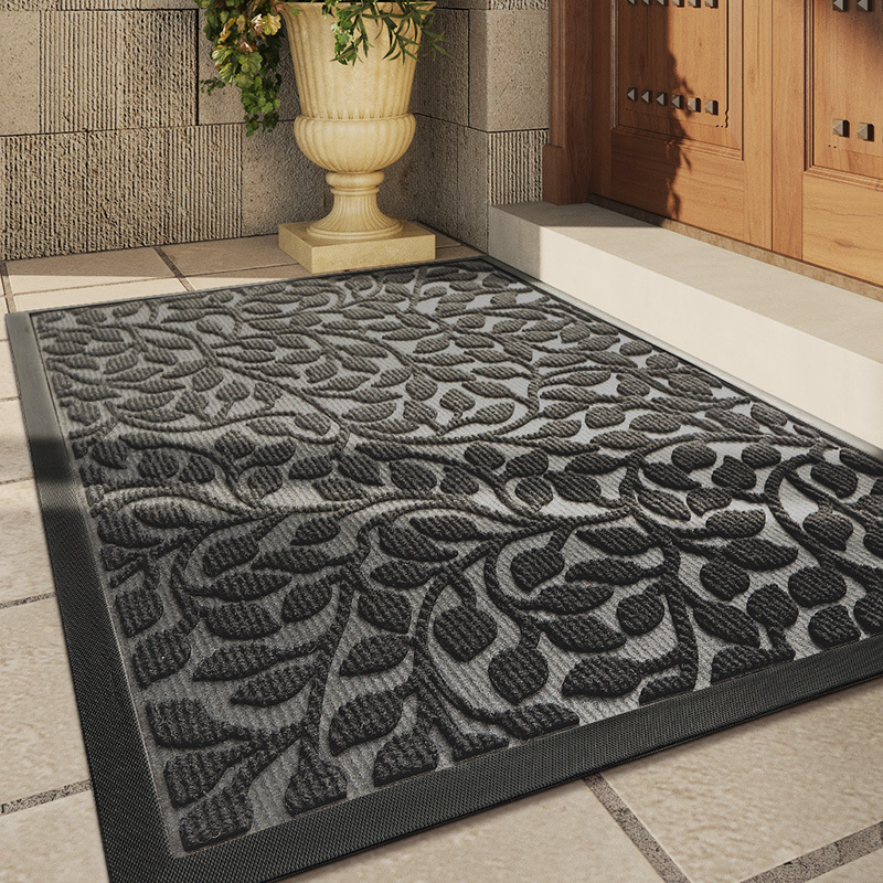 Natural Rubber Front Indoor Mat Waterproof Doormat Non Slip Low Profile ...
