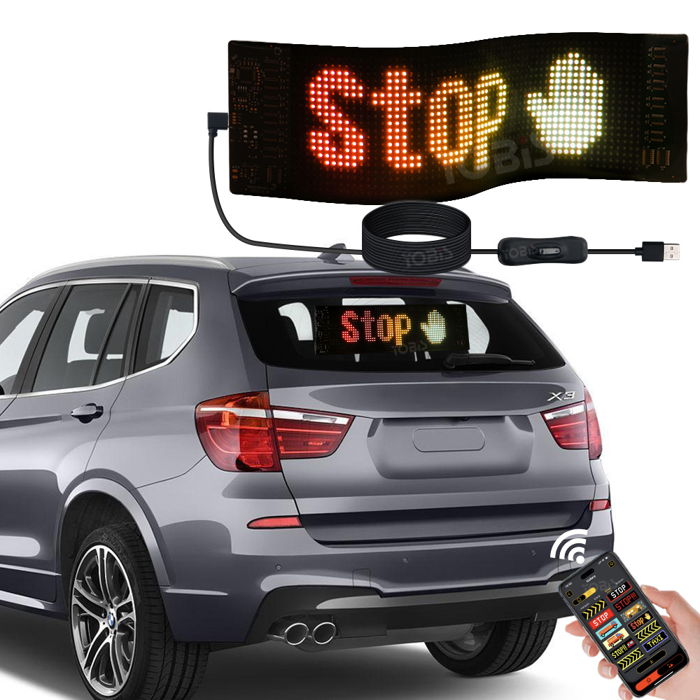 Car LED Soft Screen Multilingual APP Programmable DIY Scrolling ...