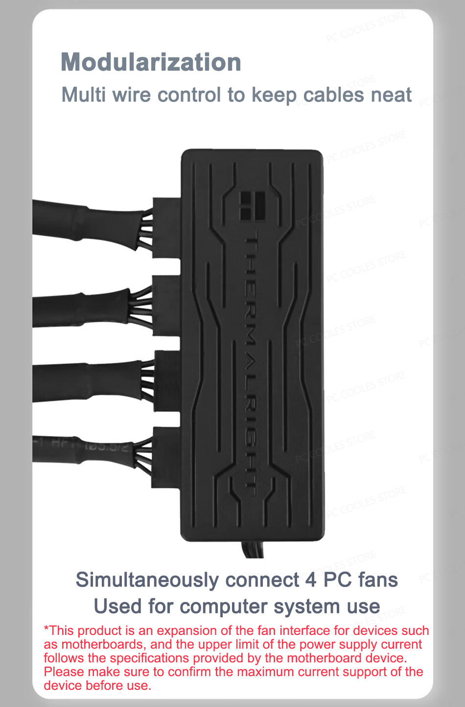 Thermalright PWM FAN HUB X4 Support PWM Fan Accessories Temperature ...