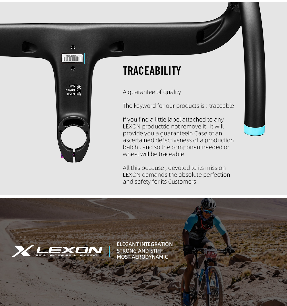 2024 LEXON VERO Integrated Carbon Road Handlebars Full Inner Cable ...