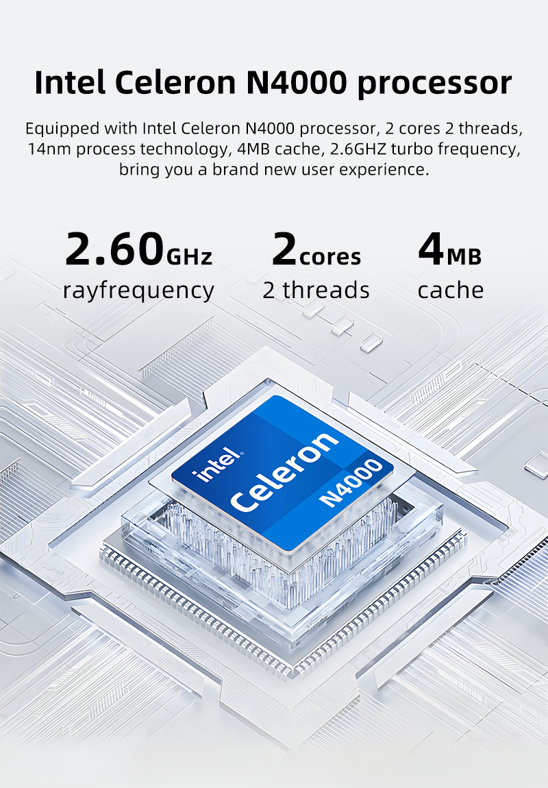 BYONE Mini PC Intel Celeron N4000 CPU Window 11pro 8GB RAM 128GB ROM ...