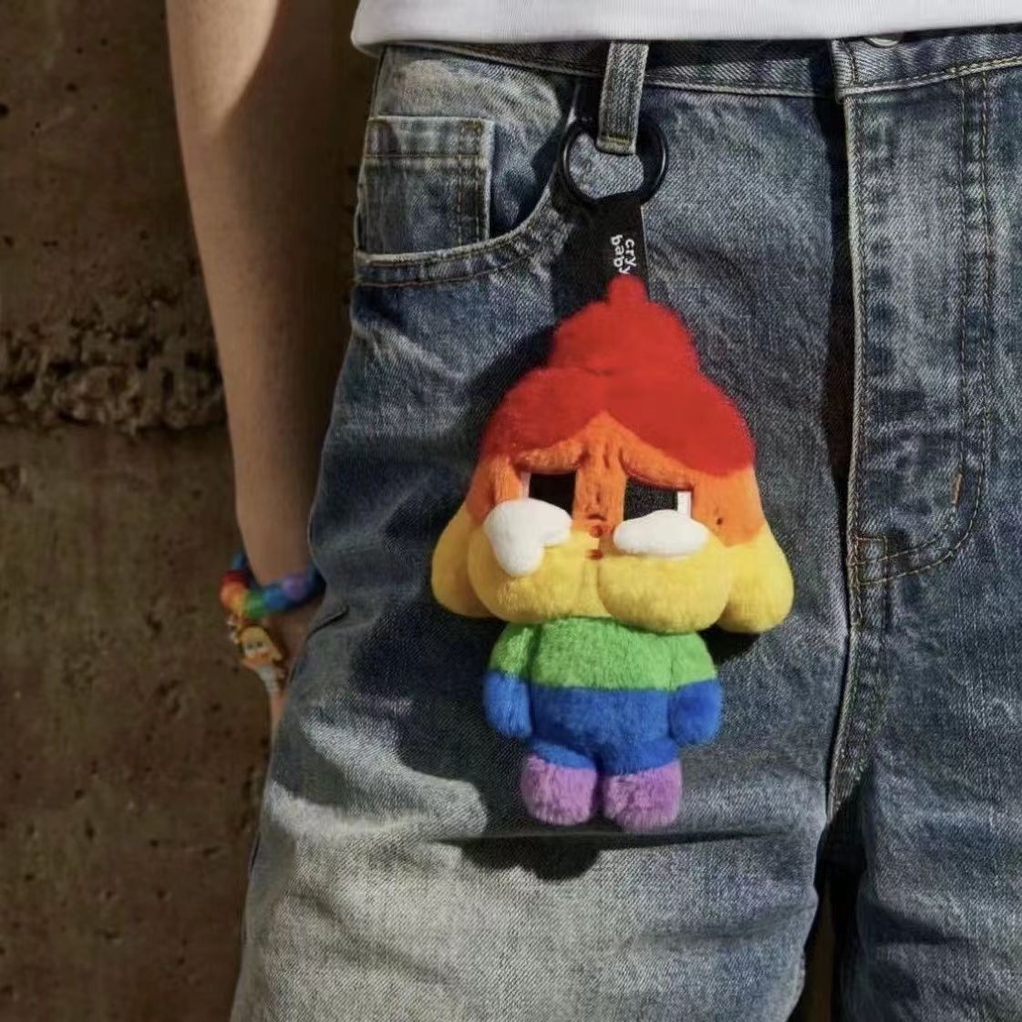 17CM Popmart Crybaby Cheer Up Rainbow Pendent New & Sealed Ready Stock ...