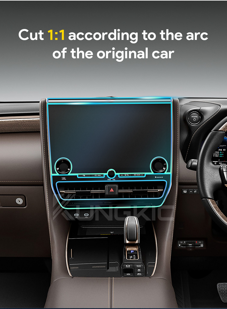 For Toyota Alphard Vellfire 2024 2025 TPU Transparent Navigation Screen ...