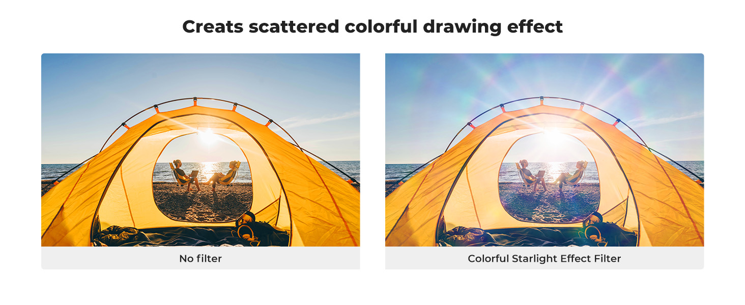 K&F Concept Colorful Streak Filter Starlight Dreamy Creative Special ...
