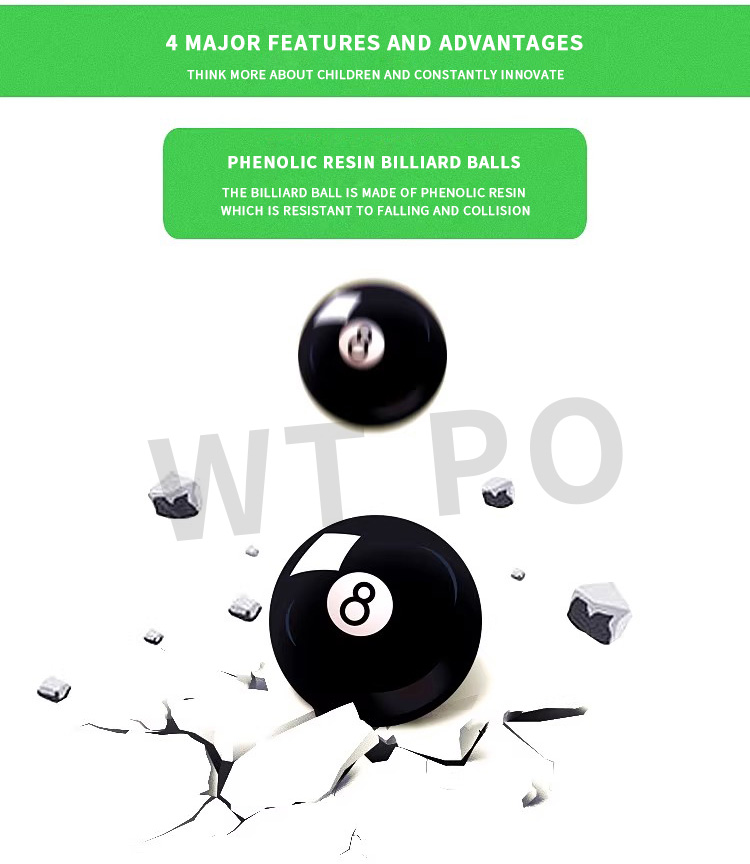 【LingLing】Mini Billiard Table for Kids Wooden With Tall Feet Pool Table ...