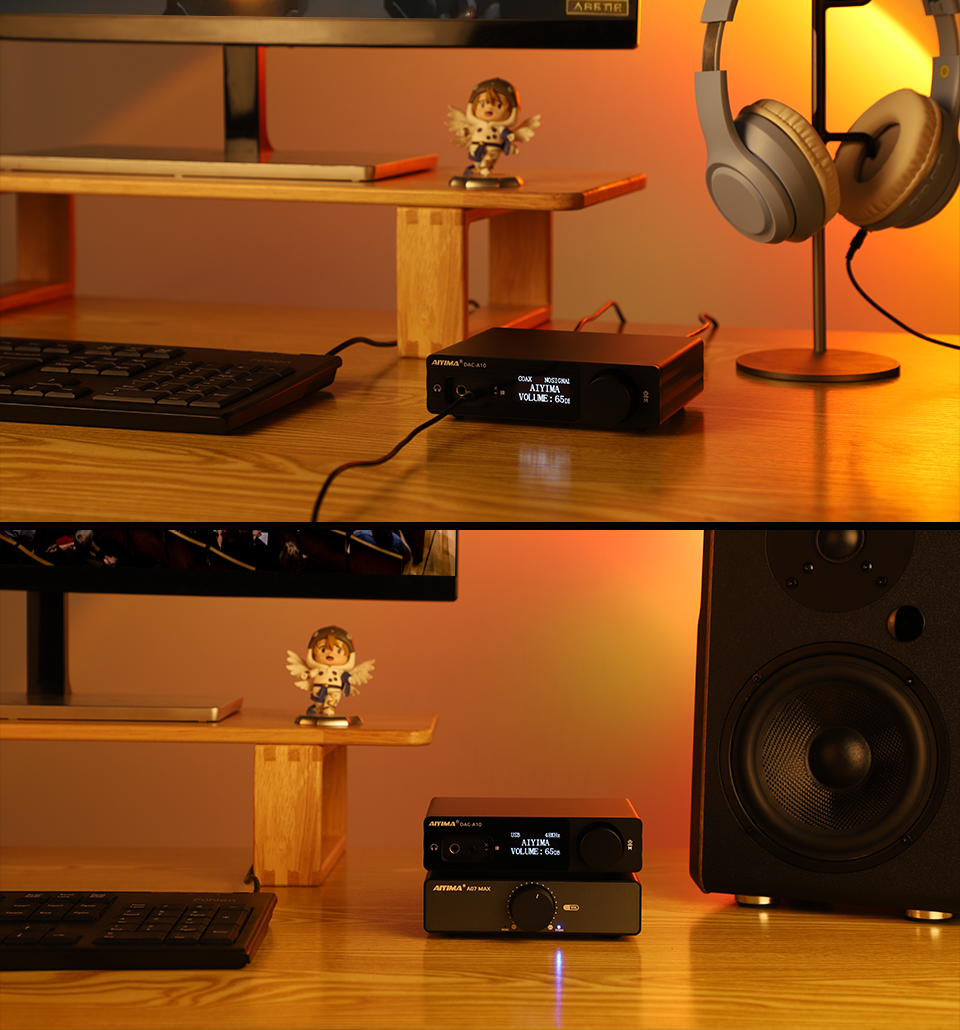 AIYIMA DAC-A10 Mini Stereo Audio Decoder Headphone Amplifier 16-600Ω ESS9018K2M USB Coaxial ...