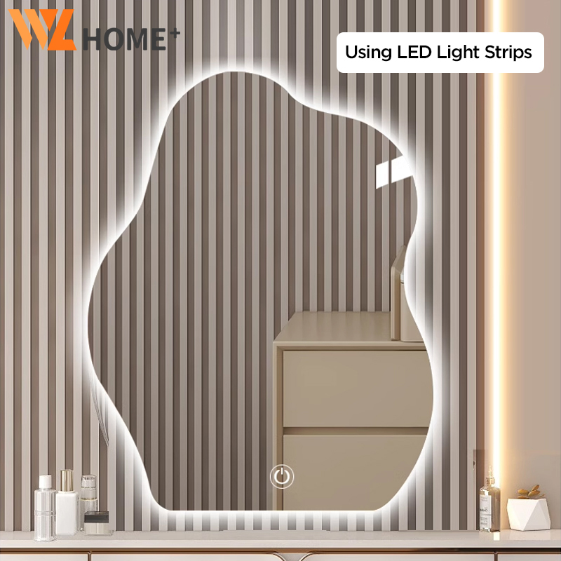 Cermin Bilik Mandi LED Mirror Bathroom Mirror With Defog Function Cloud ...