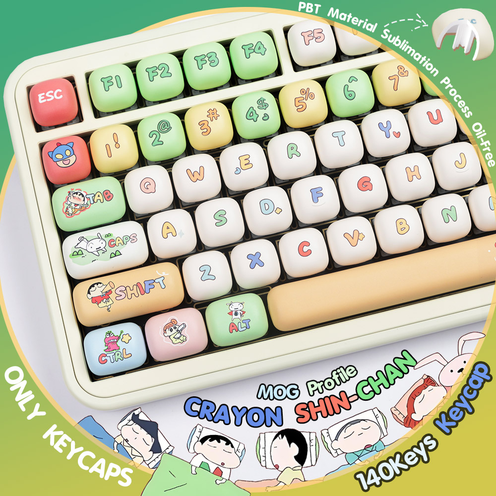 MOG Profile Soy Milk 136Keys/Set Keycaps PBT Dye-Sublimation Custom ...