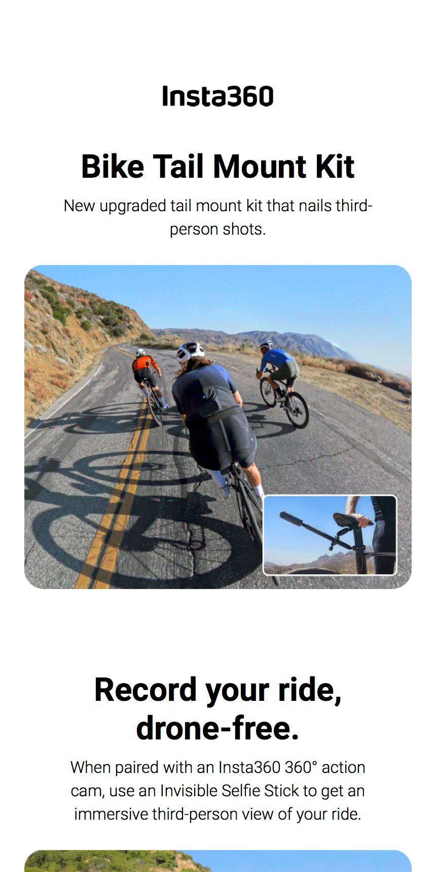 【STOCK】Insta360 Bike Tail Mount Kit New Upgraded Biking Seat Gimbal ...