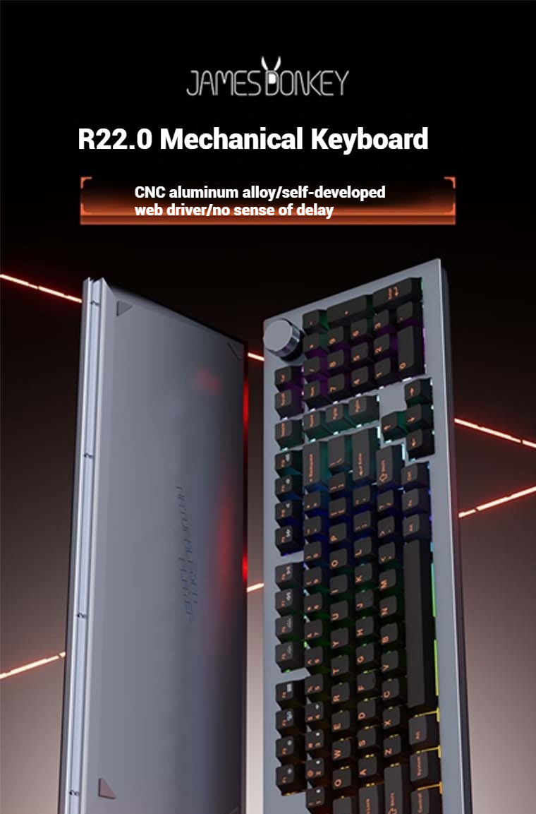 James Donkey R2 2.0 Mechanical Keyboard Three mode Wireless keyboard ...