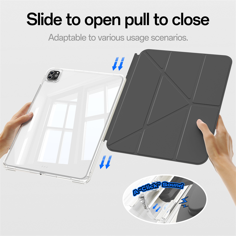 Osee Pro iPad Case Y-fold HD transparent thin and pullable case with ...