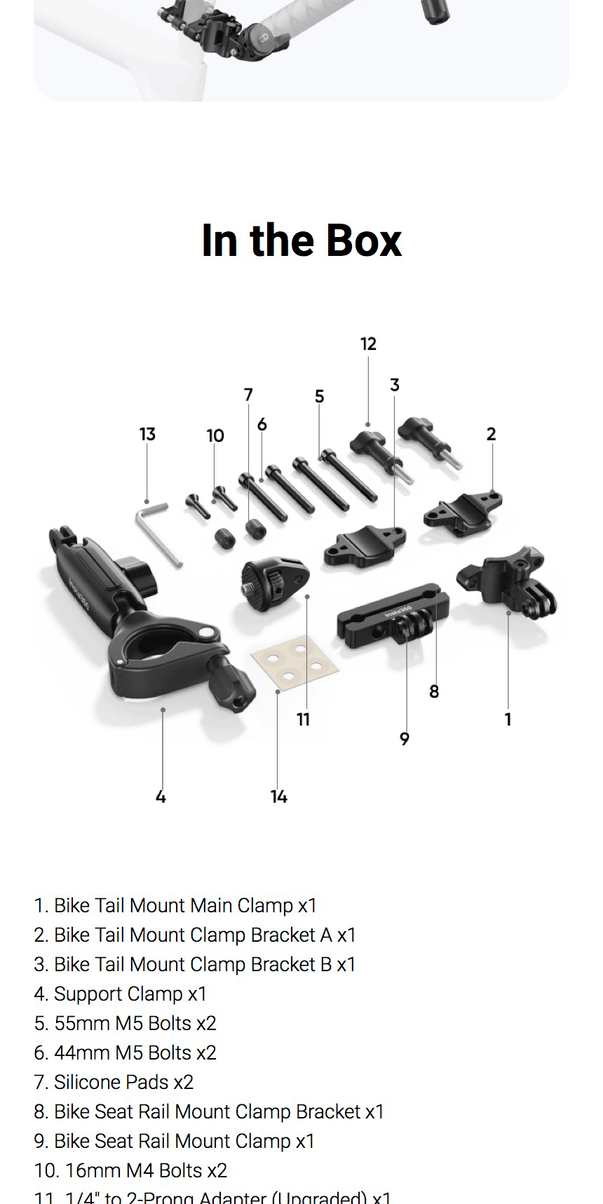 【STOCK】Insta360 Bike Tail Mount Kit New Upgraded Biking Seat Gimbal ...