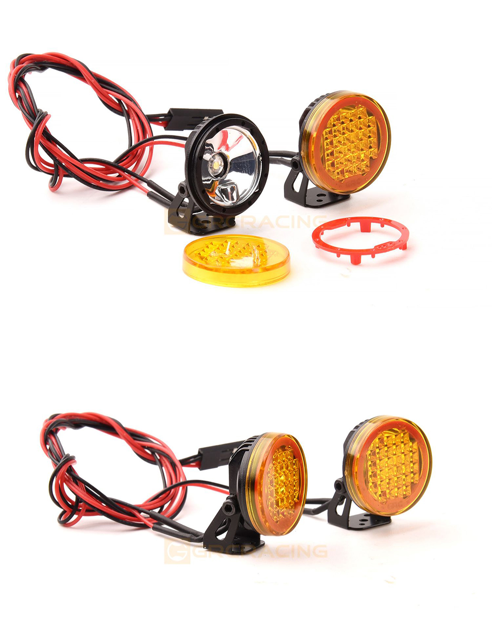 GRC 1/8 1/10 1/18 RC Car LED Light Simulation Climbing 22mm Circular ...