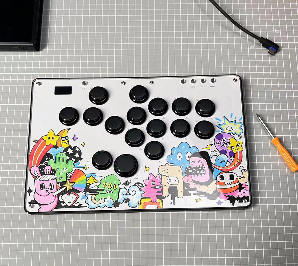 Haute42 FightStick Joystick Arcade Hitbox Button Rim Leverless ...