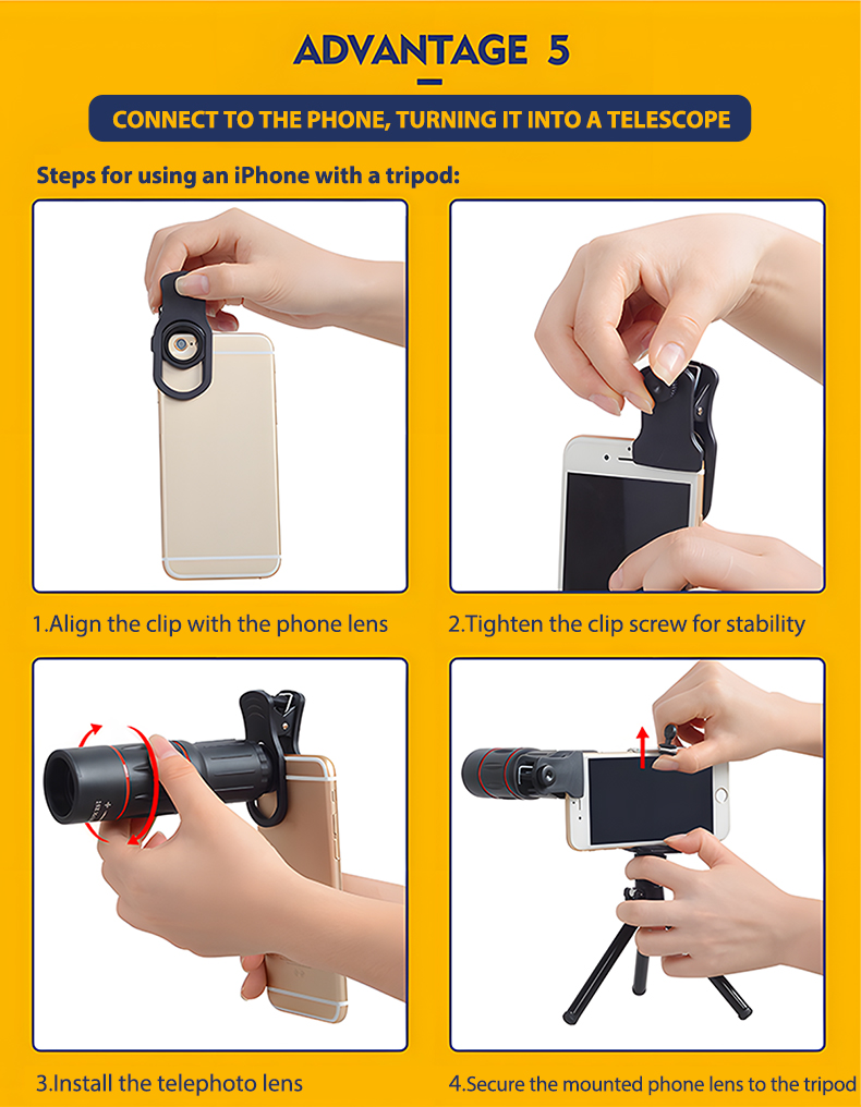 SOARFLY HD Phone Camera Lens Kit 28X Telephoto zoom Wide-angle Macro ...