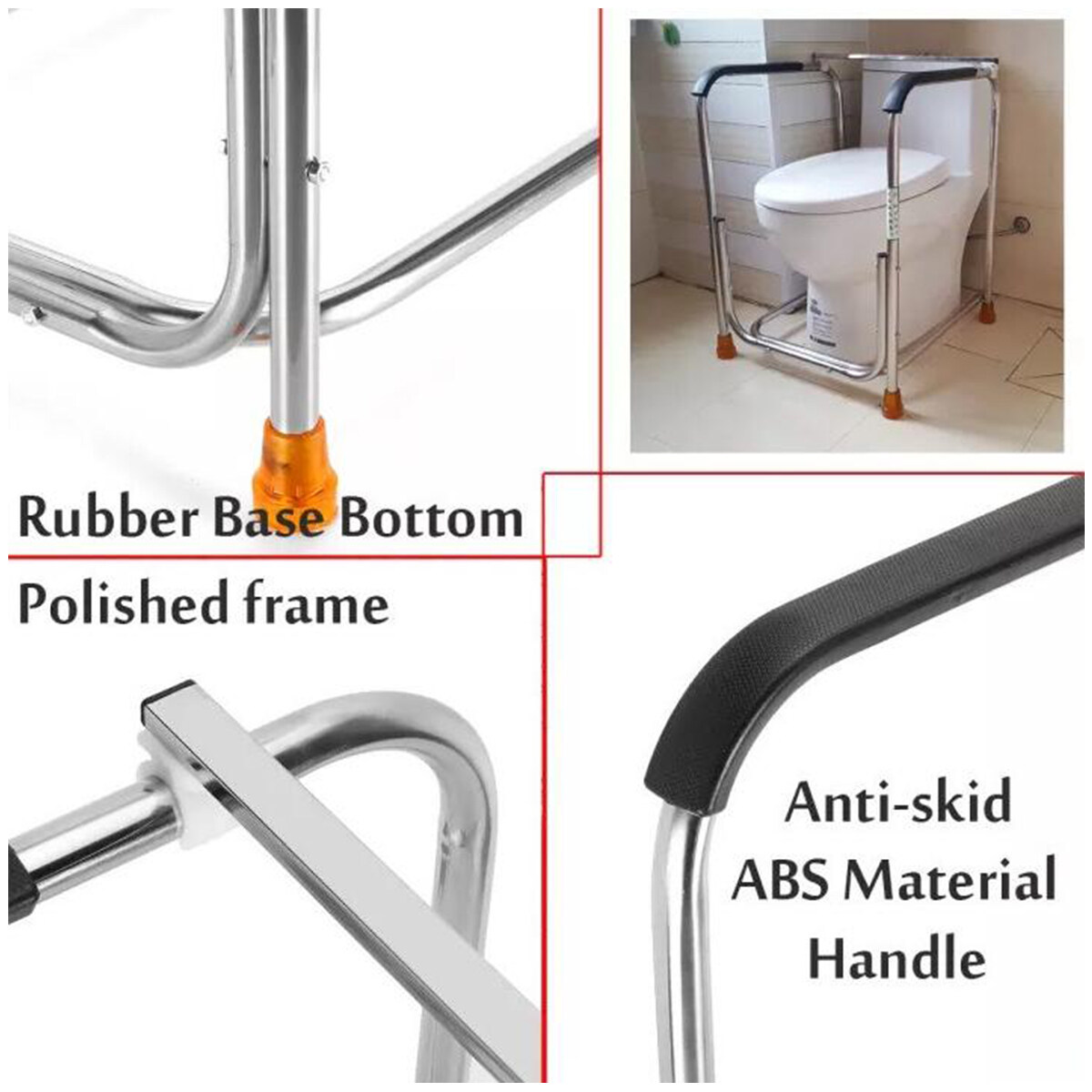 Elderly Support Bathroom Handrail Safety Toilet Rail Handicap Grab Hand ...