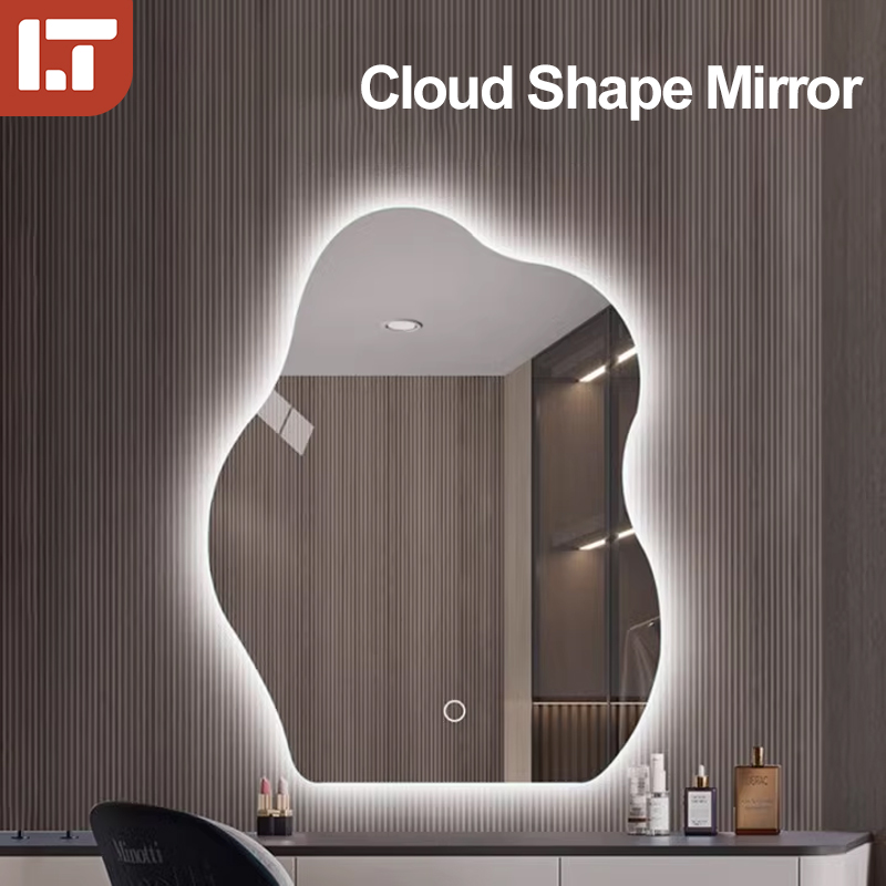 Makeup Mirror Cermin bilik air Cloud Shape Vanity Mirror LED Wall ...