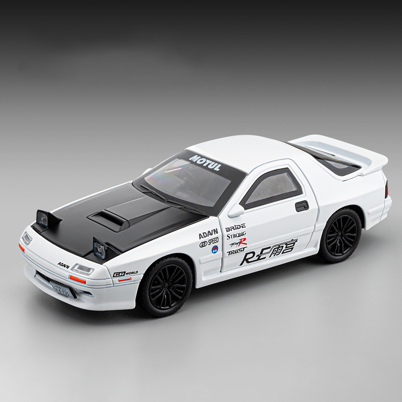 1:32 Scale Mazda RX7 Alloy Car Model Diecast Car Sound Light Car Lovers ...