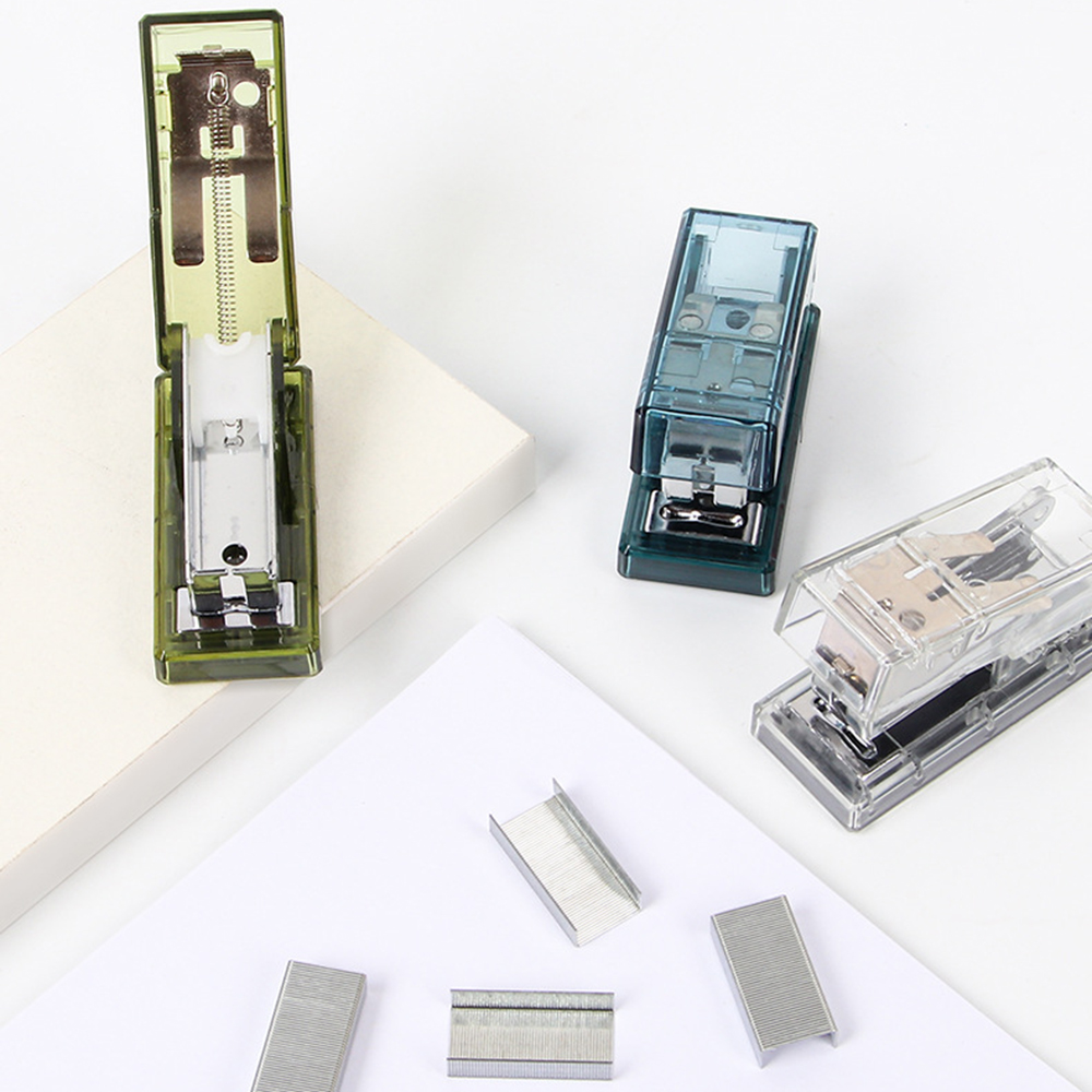 Transparent Mini Stapler with a box of staples for School Students ...
