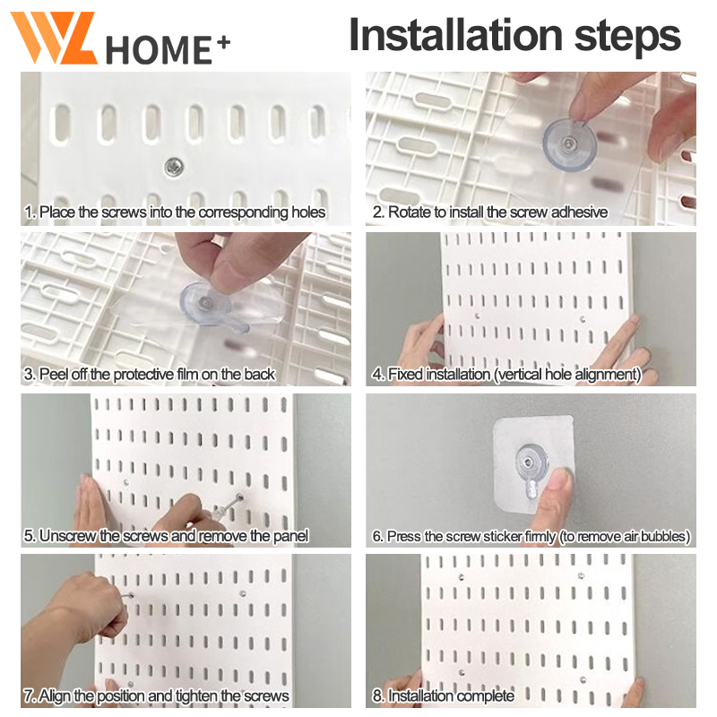 Pegboard Organizer Black Wall Shelf Accessories Hanger Board Display ...