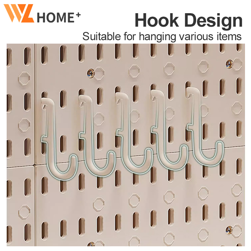 Pegboard Organizer Black Wall Shelf Accessories Hanger Board Display ...