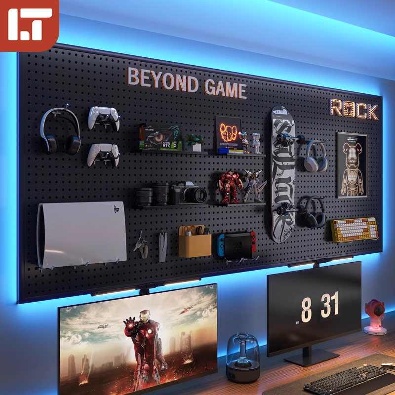 Pegboard Rack Pegboard Wall Office Table Organizer Rack DIY Wall Board ...