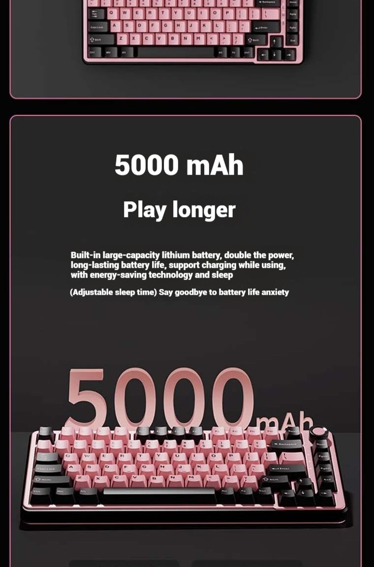 EWEADN GS75 Customized Mechanical Keyboard Wireless Bluetooth Three ...