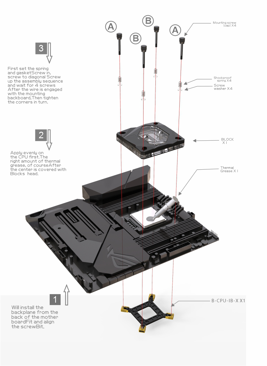 Bykski Motherboard Backplate Bracket Only for INETL LGA 115X 1200 1366 ...