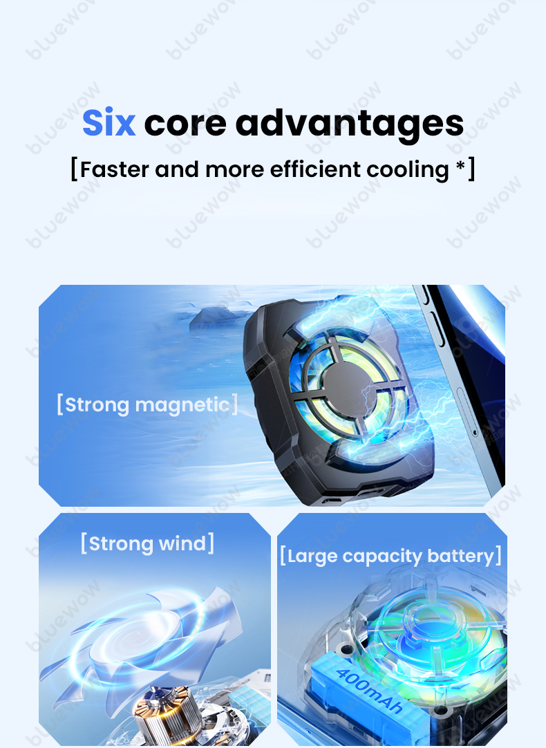 Iphone Fan Plug In , Gaming Cooler 3 Speed Adjustable Gaming Phone ...