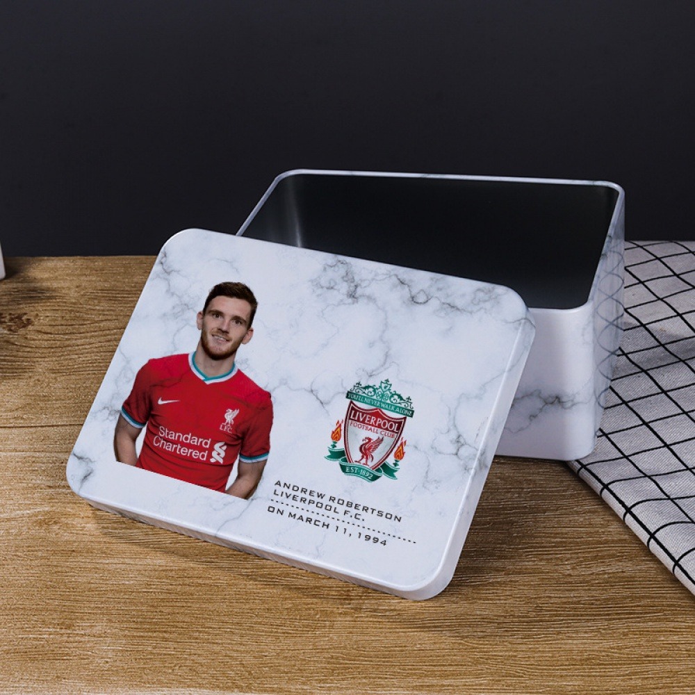 fan Gift Box Square Iron Storage Box Football Player Image C.Ronaldo ...