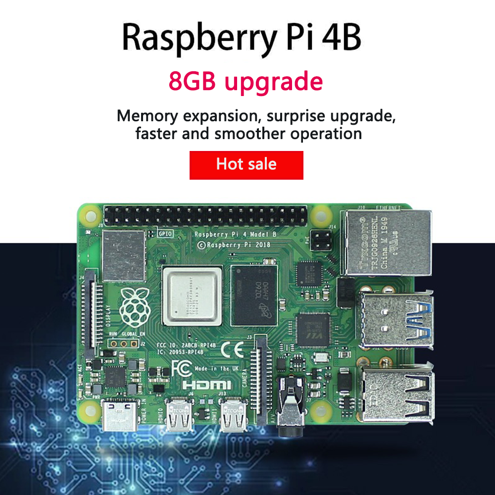 Raspberry Pi 4th Generation B-Type Raspberry Pi 4 4B 8GB 1GB 2GB 4GB Development Board ...