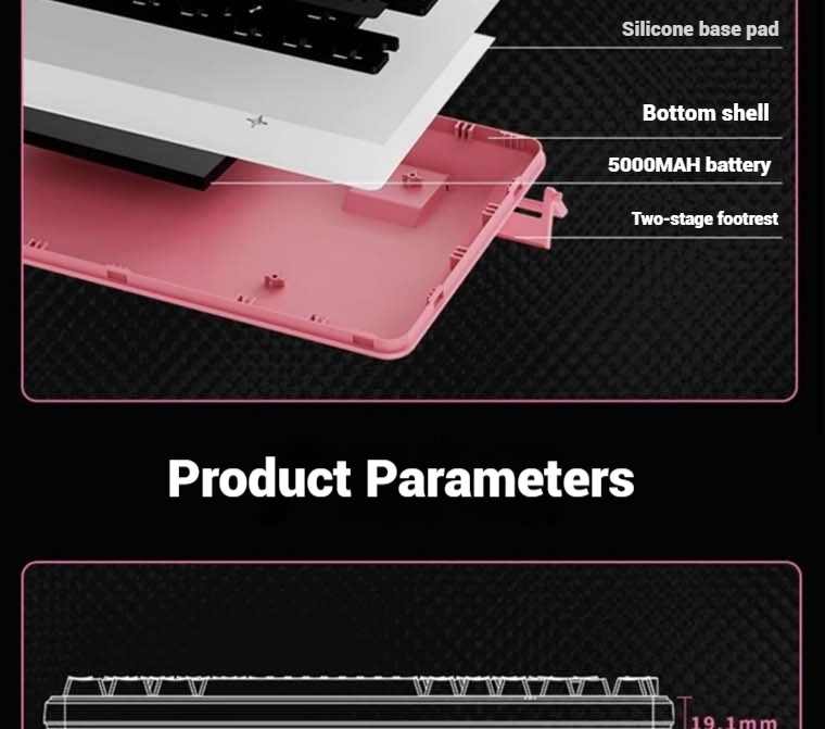EWEADN GS75 Customized Mechanical Keyboard Wireless Bluetooth Three ...
