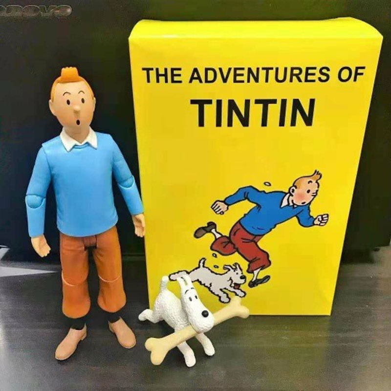 5 Styles Cartoon Anime The Adventures of Tintin Action Figures Cute ...