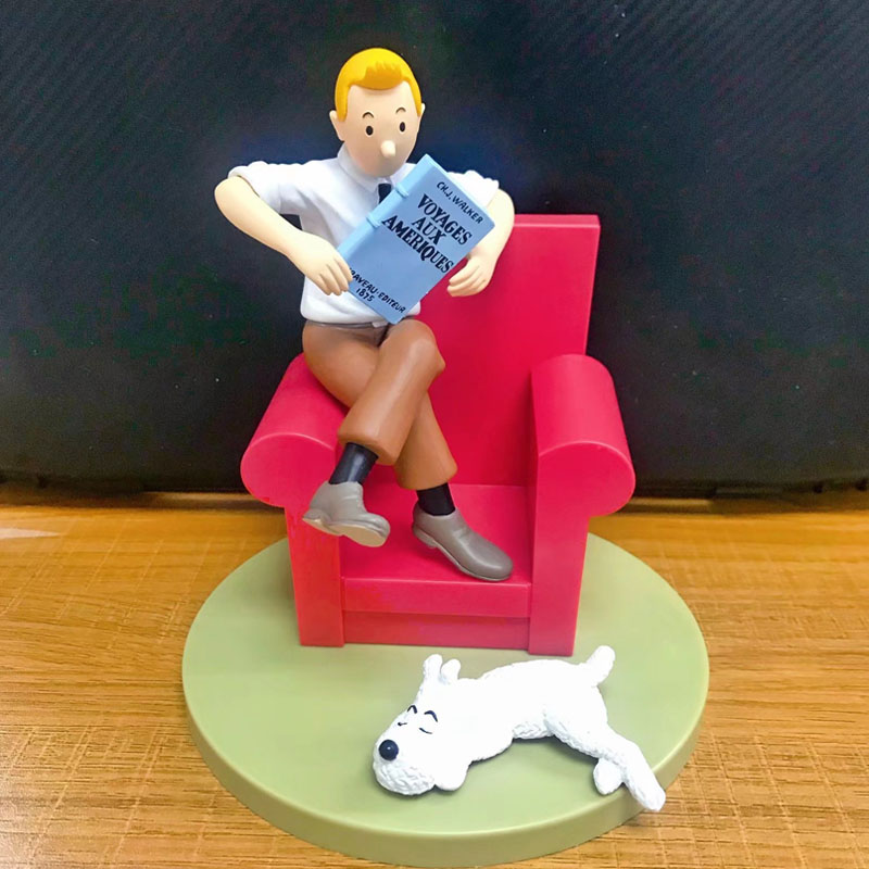 5 Styles Cartoon Anime The Adventures of Tintin Action Figures Cute ...