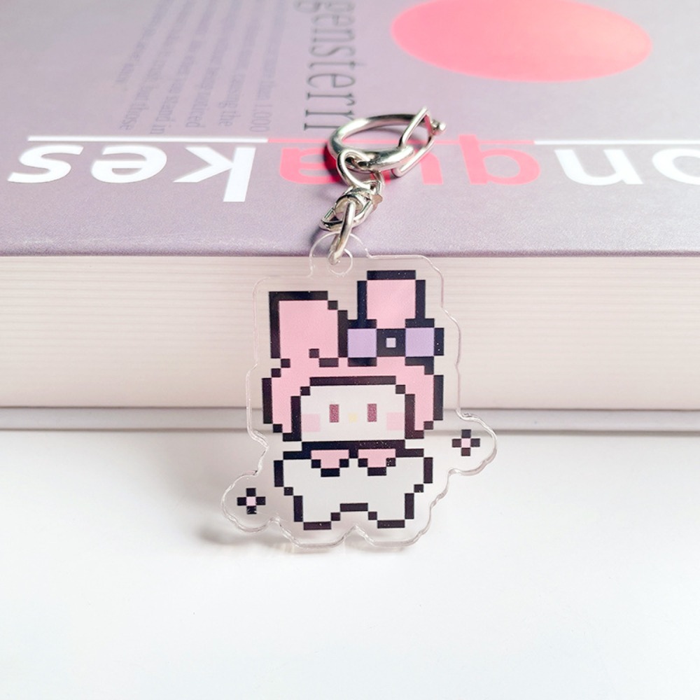AOPHEKM Anime Pendant, Sanrio Pixel Keychain, Decoration Kuromi Hello ...